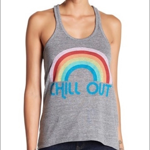 Chaser | Tops | Chaser Vintage Chill Out Rainbow Tank | Poshmark
